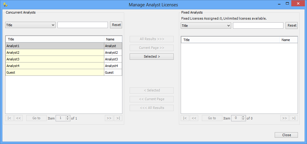 Managing the user license allocation
